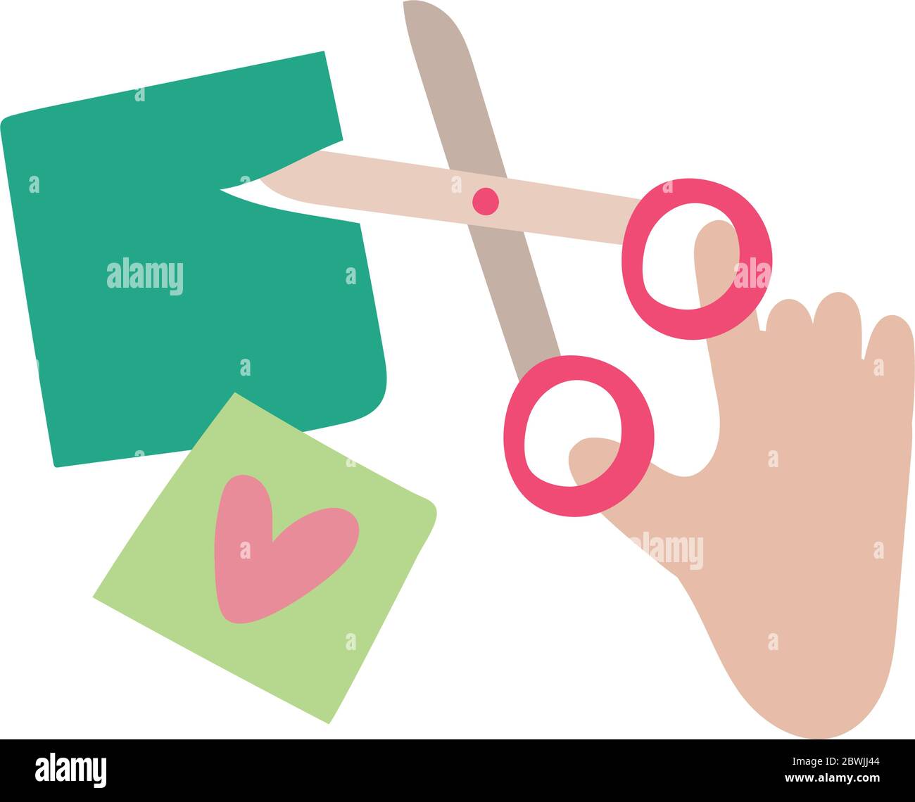 Holding scissors silhouette Stock Vector Images - Alamy