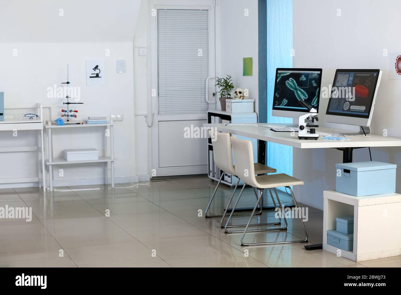 Interior of modern scientific laboratory Stock Photo - Alamy