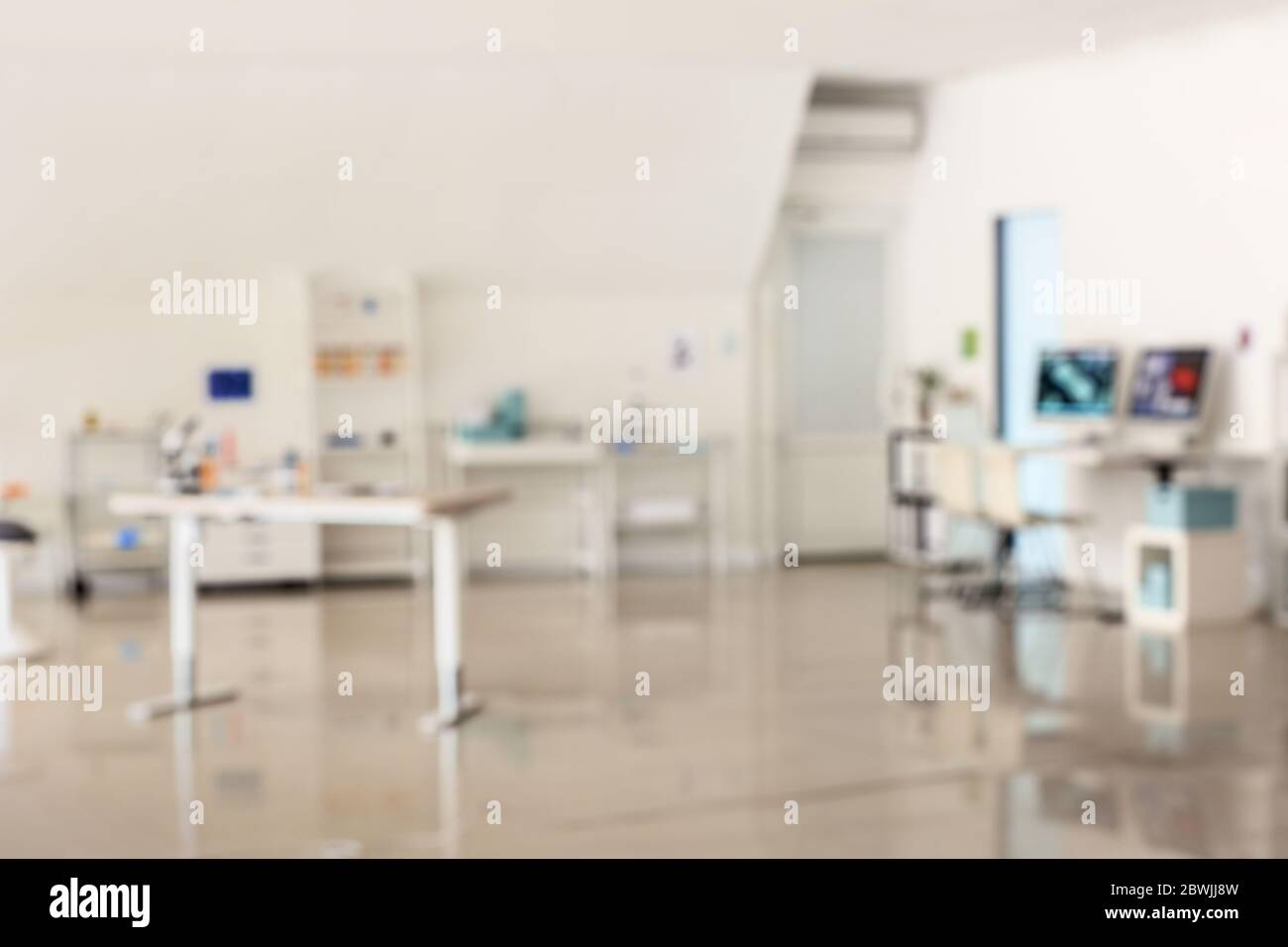 Interior of modern scientific laboratory, blurred view Stock Photo - Alamy