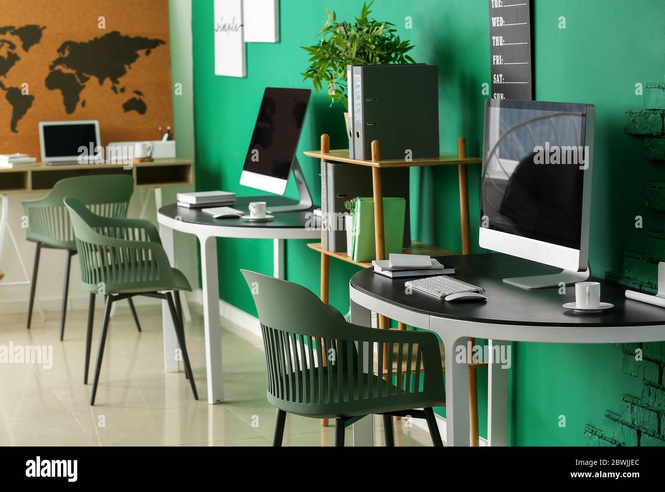 Interior of comfortable modern office Stock Photo - Alamy