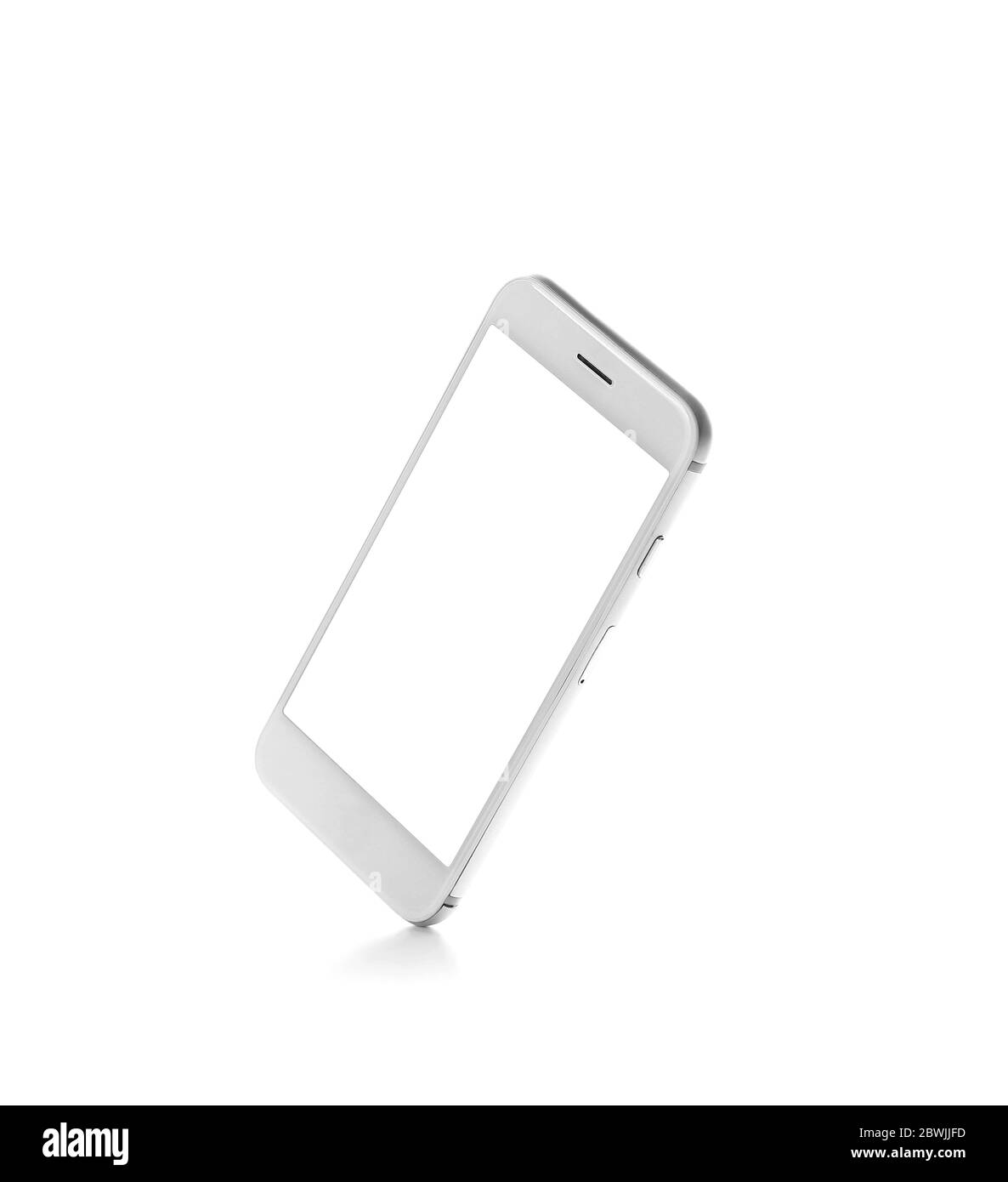 Mobile phone on white background Stock Photo - Alamy