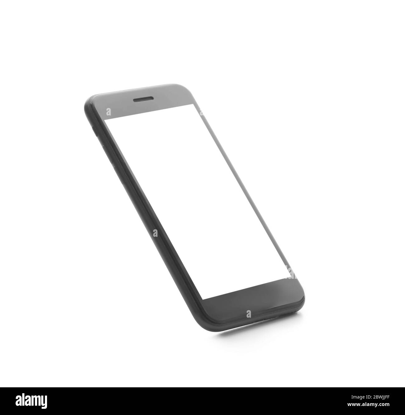 Mobile phone on white background Stock Photo - Alamy