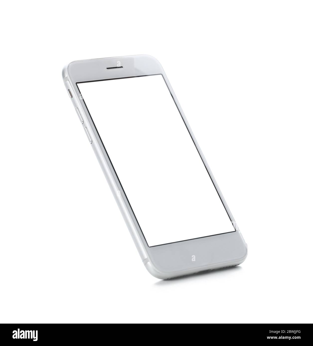 Mobile phone on white background Stock Photo - Alamy
