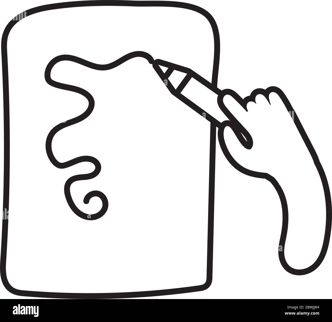 hand drawing on sheet line style Stock Vector Image & Art - Alamy