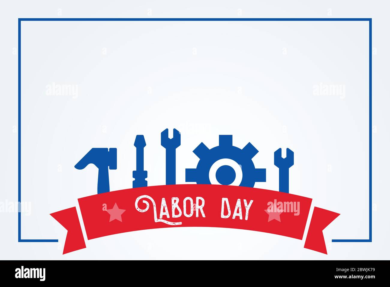 Happy labor day background illustration with tools and copy space Stock ...