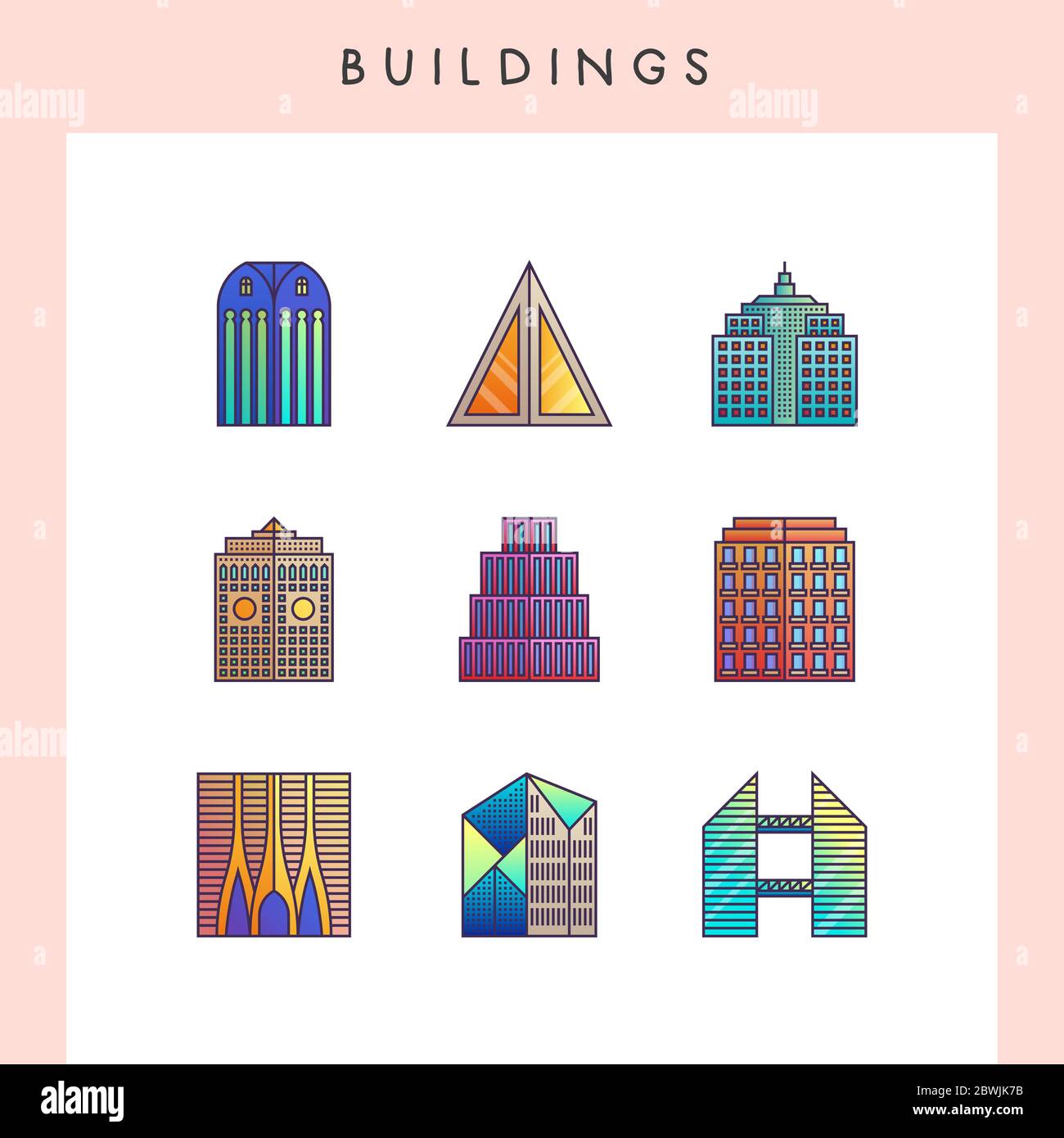 Twin tower church Stock Vector Images - Alamy