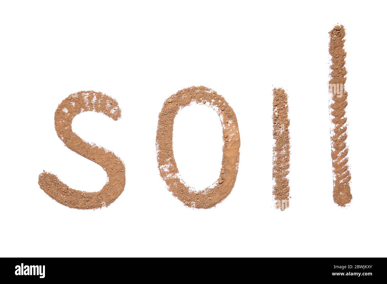 Word SOIL on white background Stock Photo - Alamy