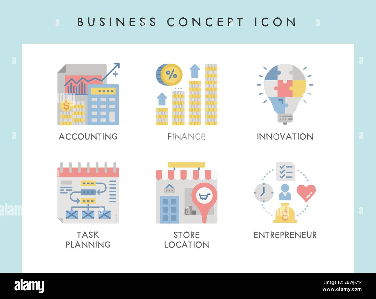 Business concept illustration icons for website, web, blog ...