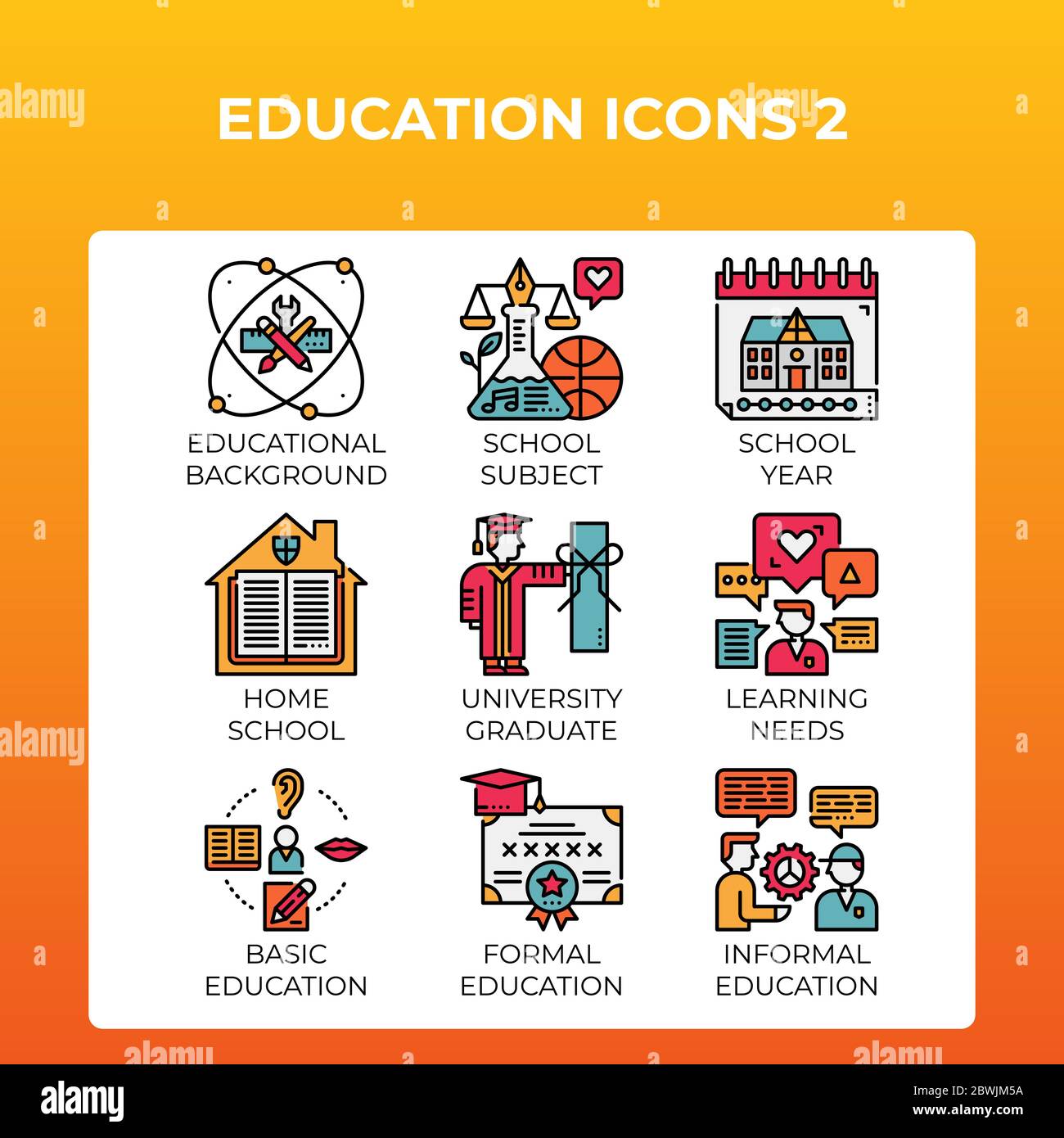 Formal learning icon hi-res stock photography and images - Alamy