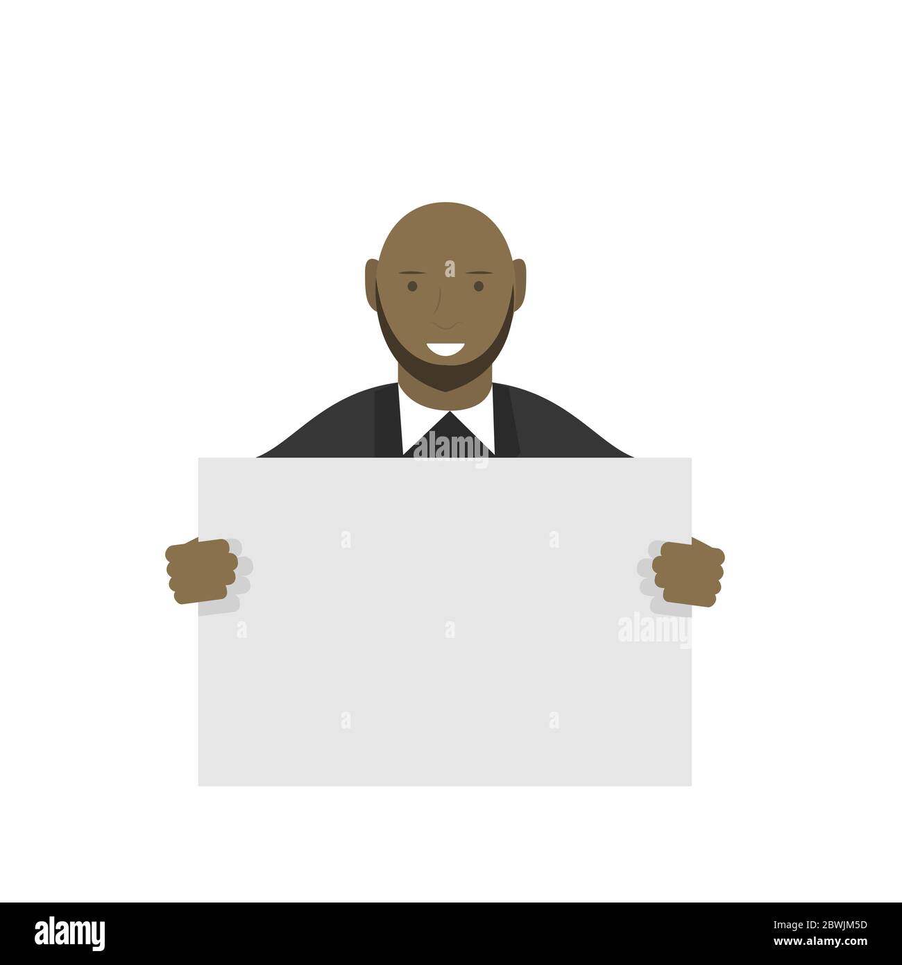 Illustration man carrying blank Stock Vector Images - Alamy