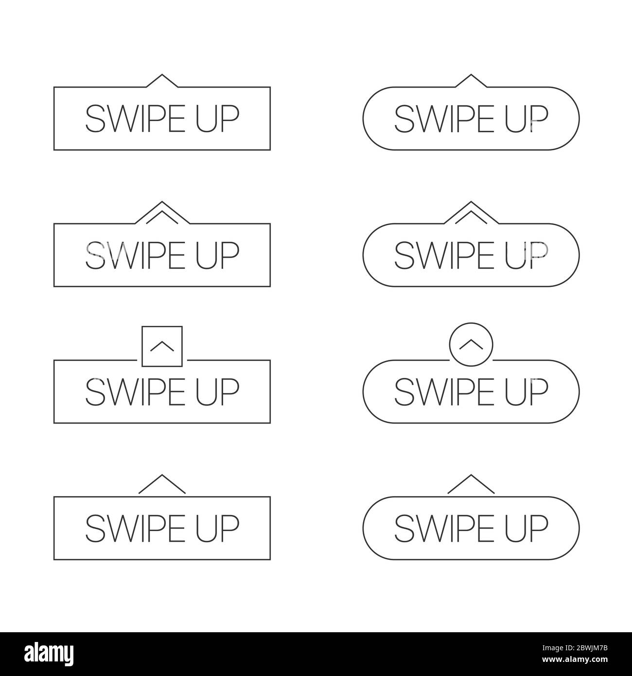 Swipe up icons Stock Vector Image & Art - Alamy