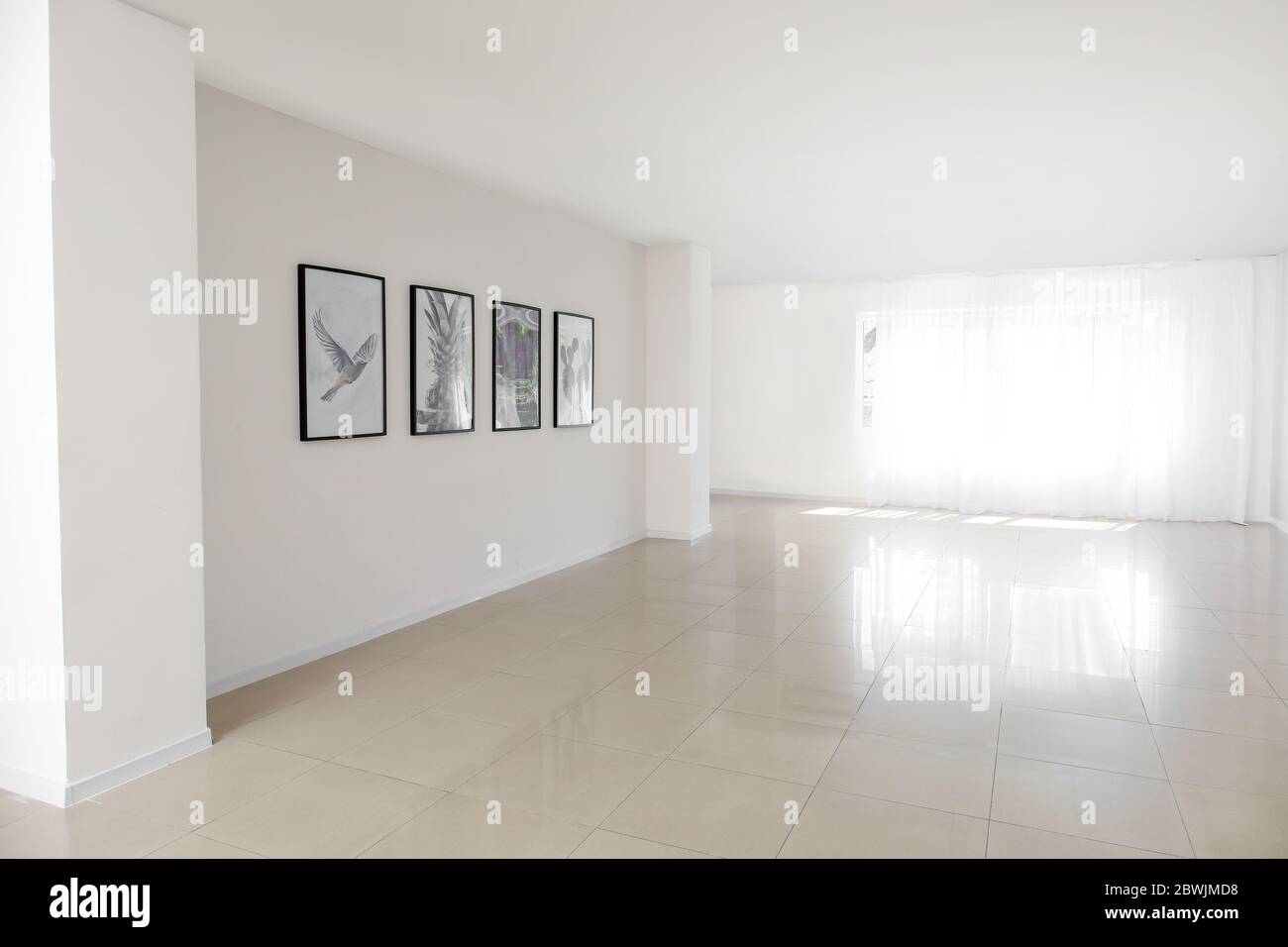 Interior of modern art gallery Stock Photo - Alamy