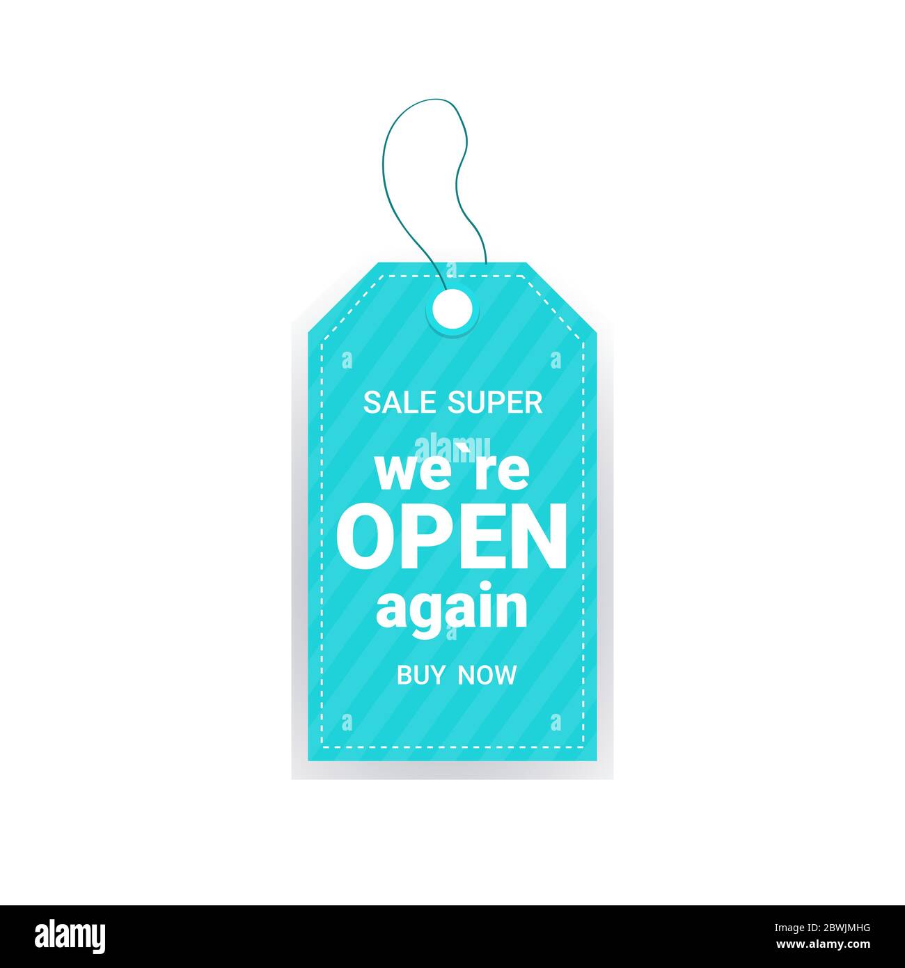 super sale we are open again grand opening invitation tag coronavirus ...