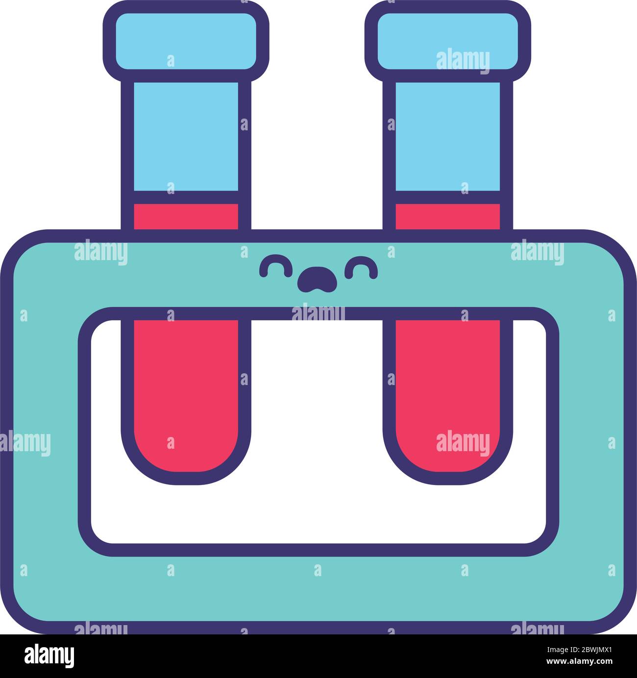 tube tests laboratory kawaii line style Stock Vector Image & Art - Alamy