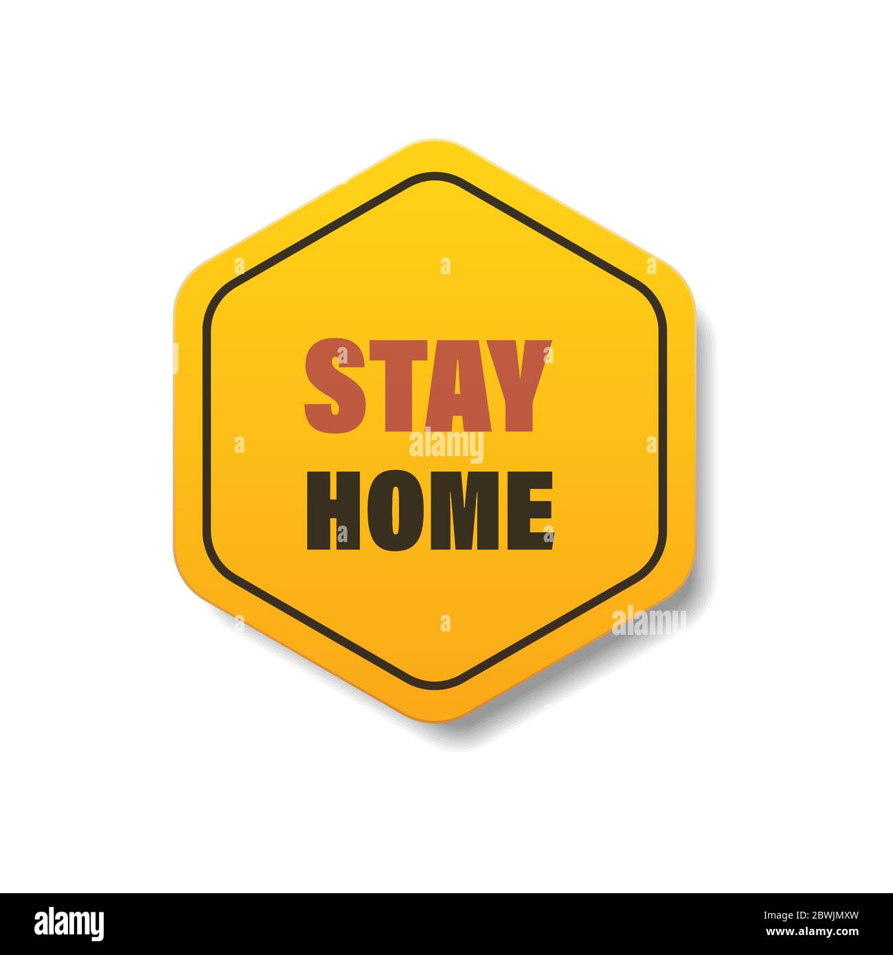 stay home sticker coronavirus pandemic quarantine covid-19 virus ...