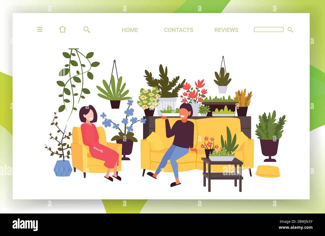 Relaxing garden plants Stock Vector Images - Alamy