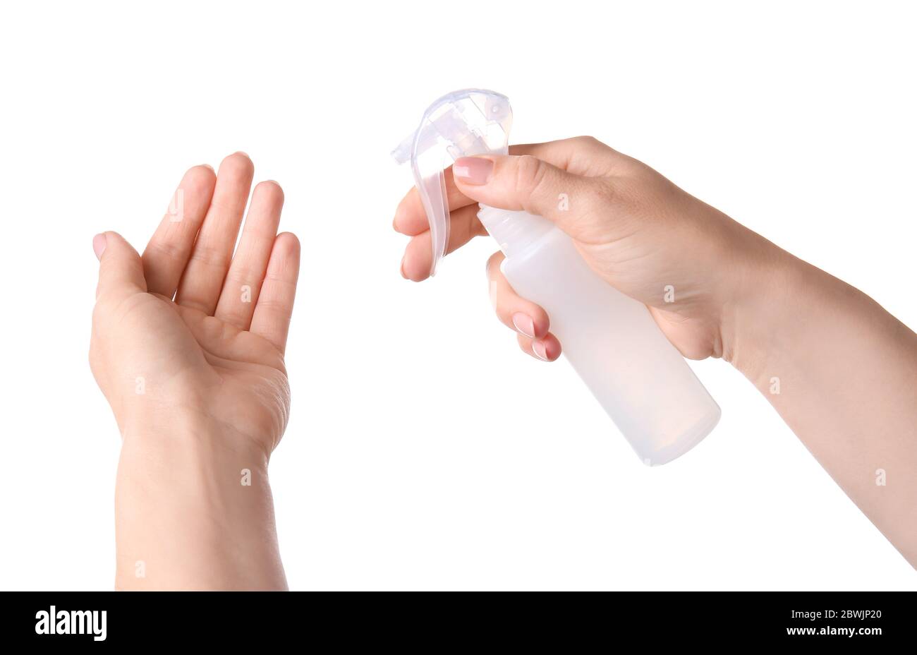 Woman sanitizer Cut Out Stock Images & Pictures - Alamy