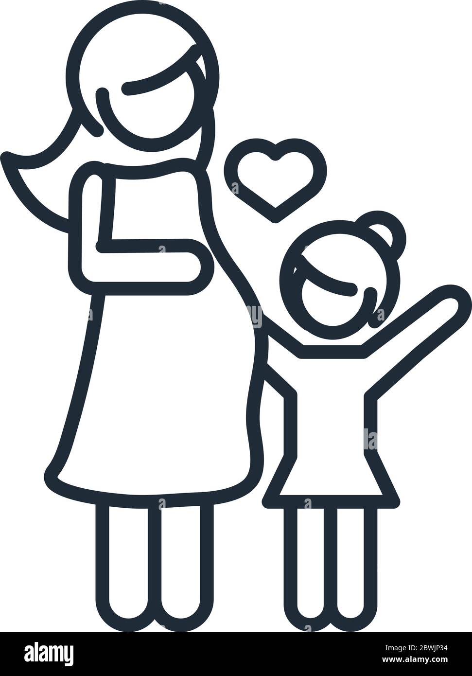 Stick Figure Pregnant Mom