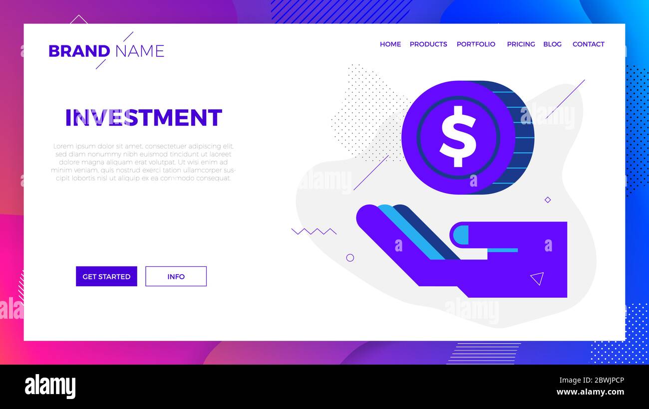 Investment concept vector illustration in modern flat design for ...