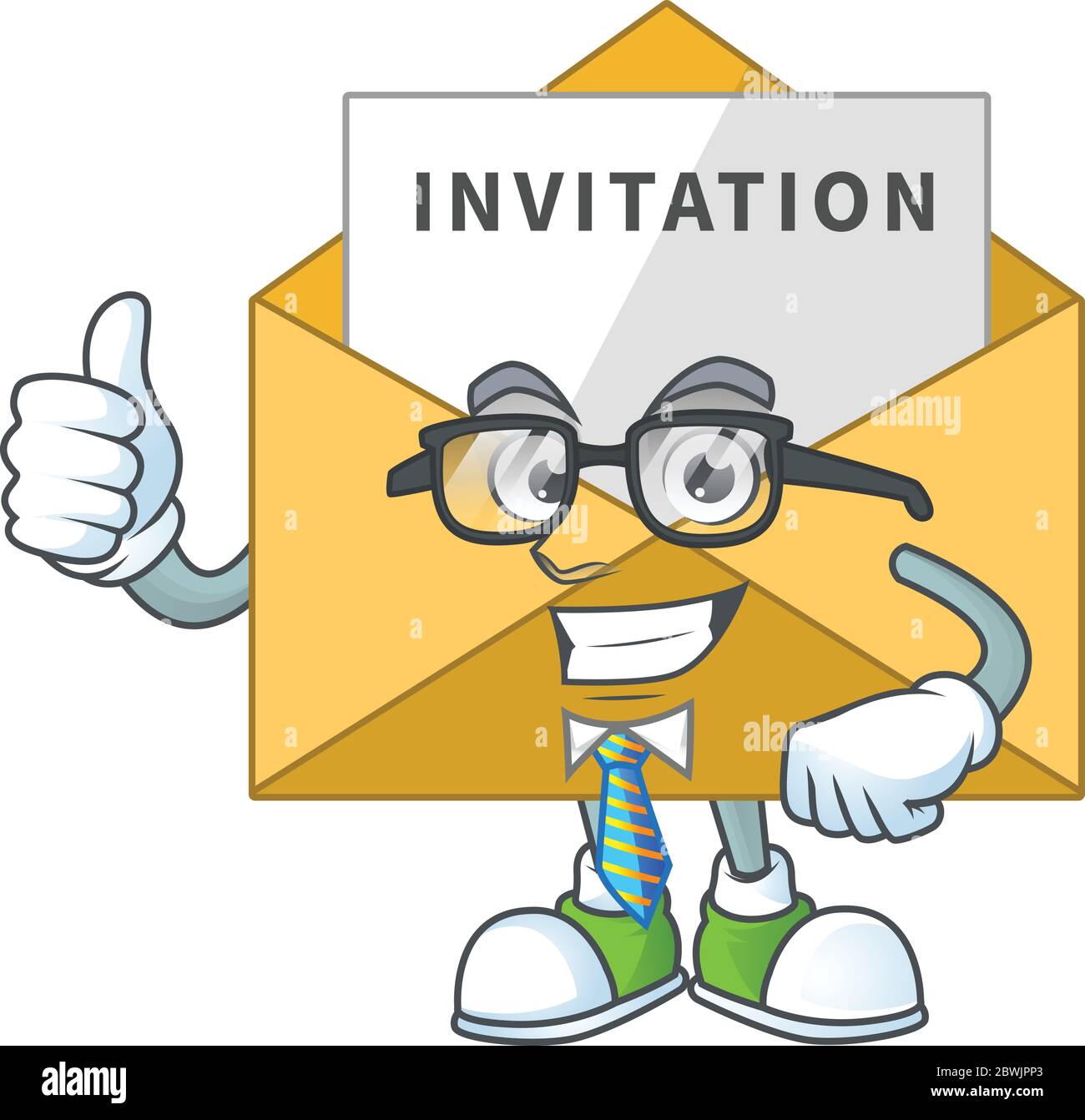 cartoon drawing concept of invitation message as a successful ...