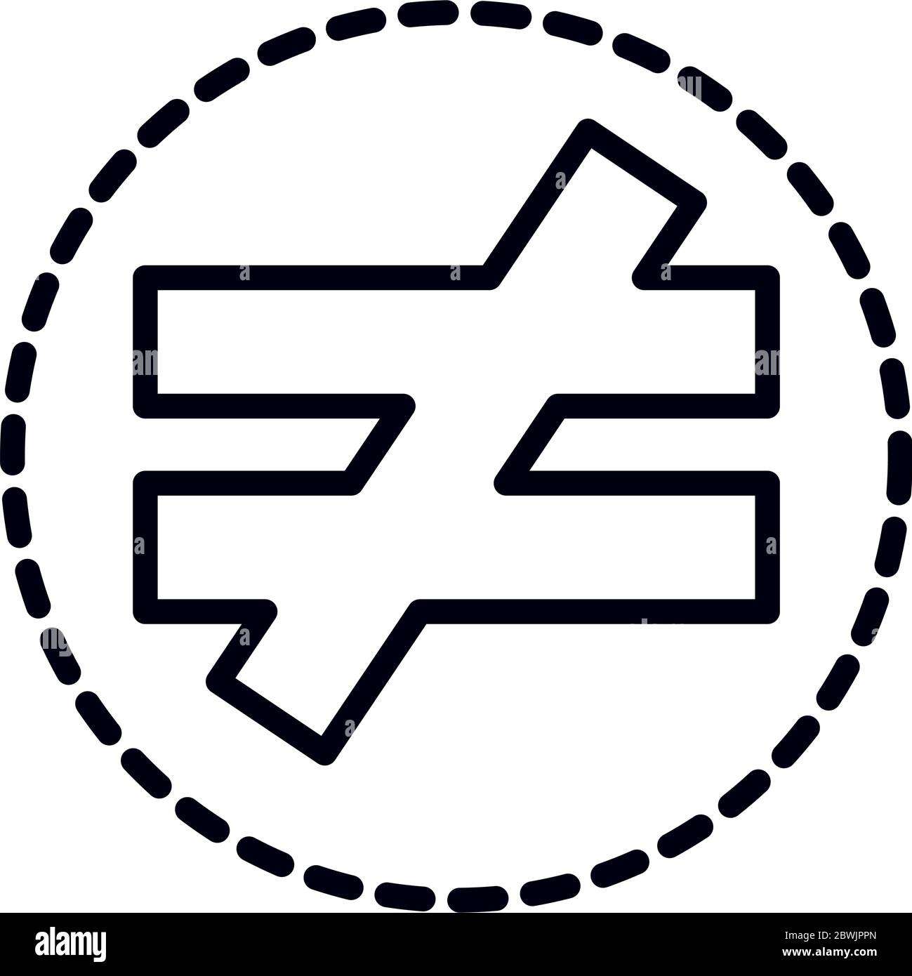 math education school science no equal symbol line and style icon ...