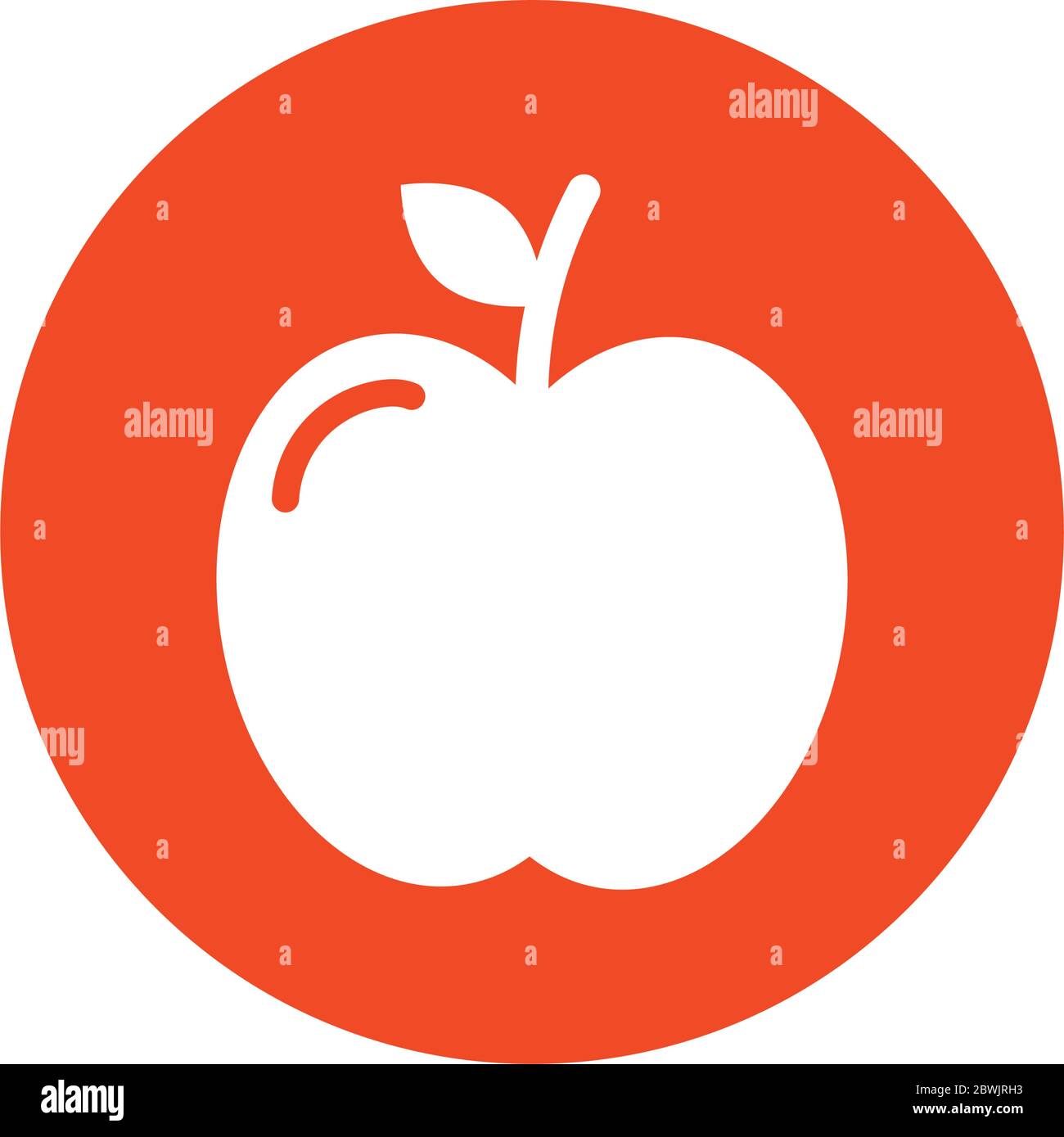 apple fruit block style icon Stock Vector Image & Art - Alamy