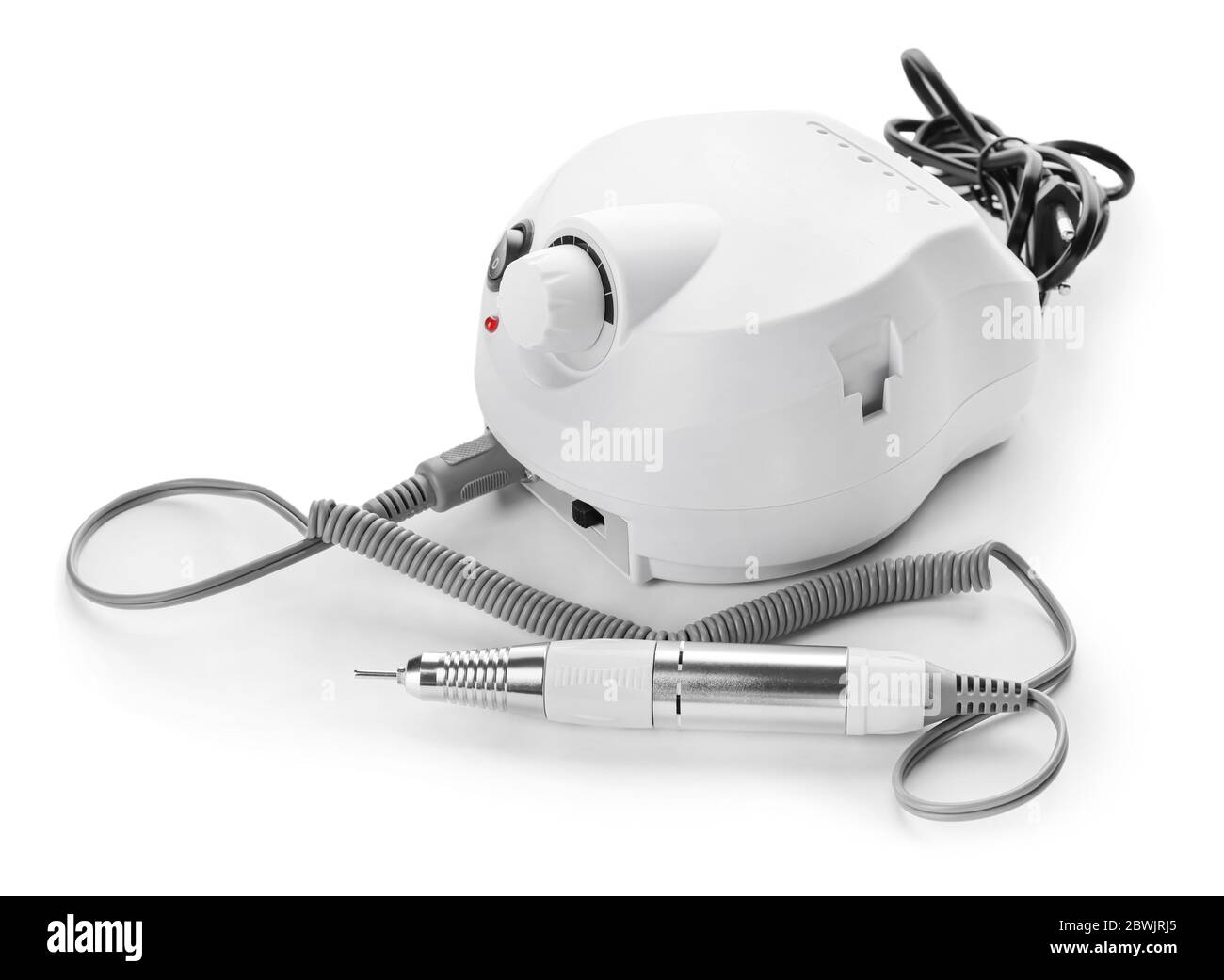 Modern milling cutter for manicure on white background Stock Photo - Alamy