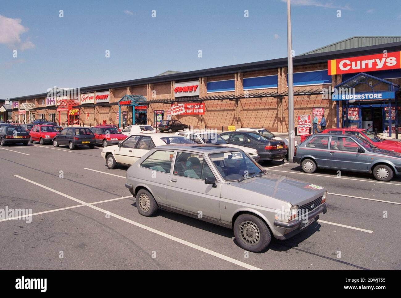 1995, Retail park at Darlington, north east England, UK Stock Photo - Alamy