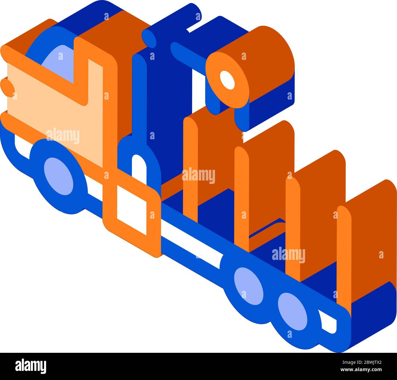 Cargo Water Trailer Vehicle isometric icon vector illustration Stock ...