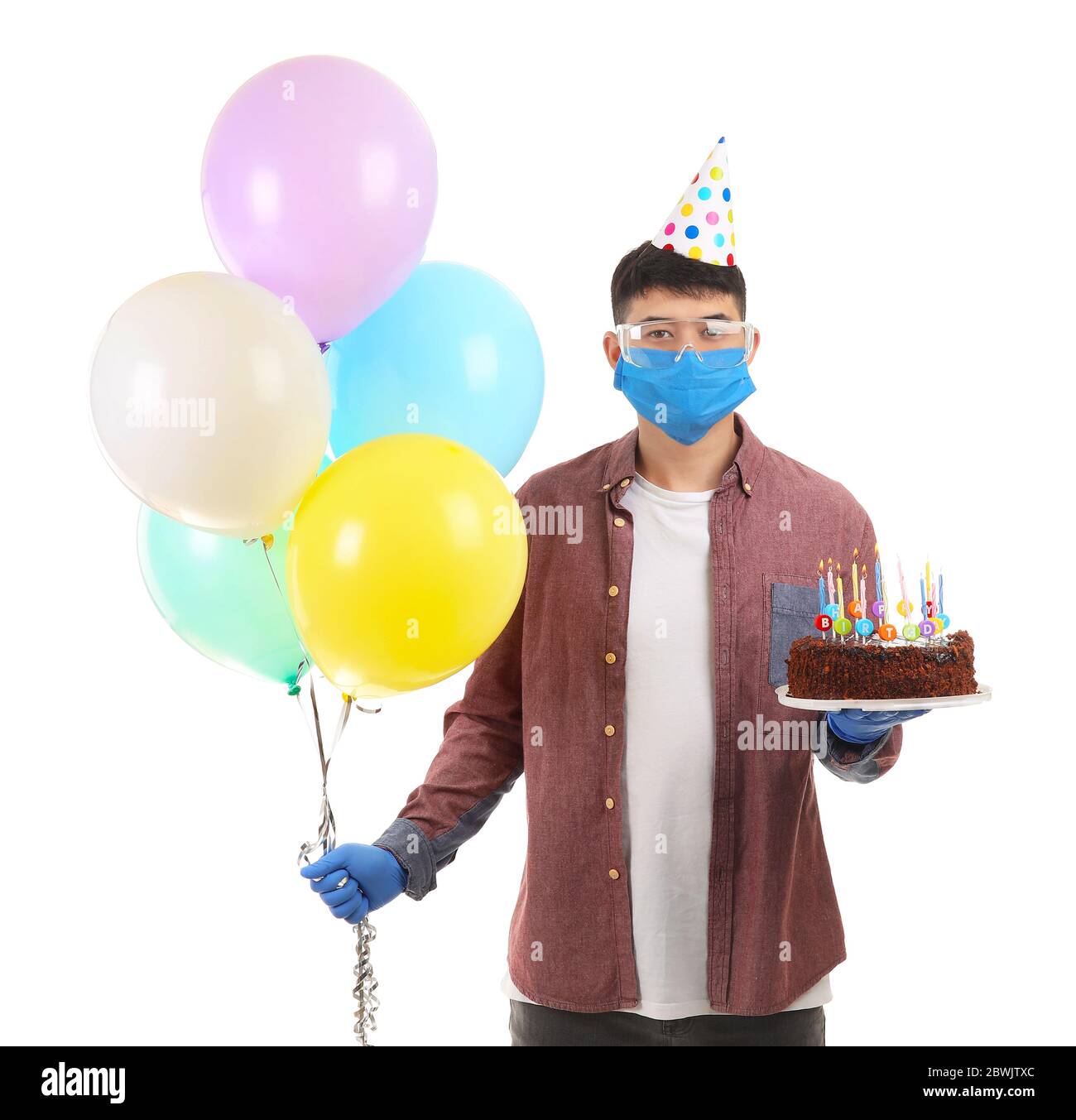 Medical mask birthday cake hi-res stock photography and images - Alamy