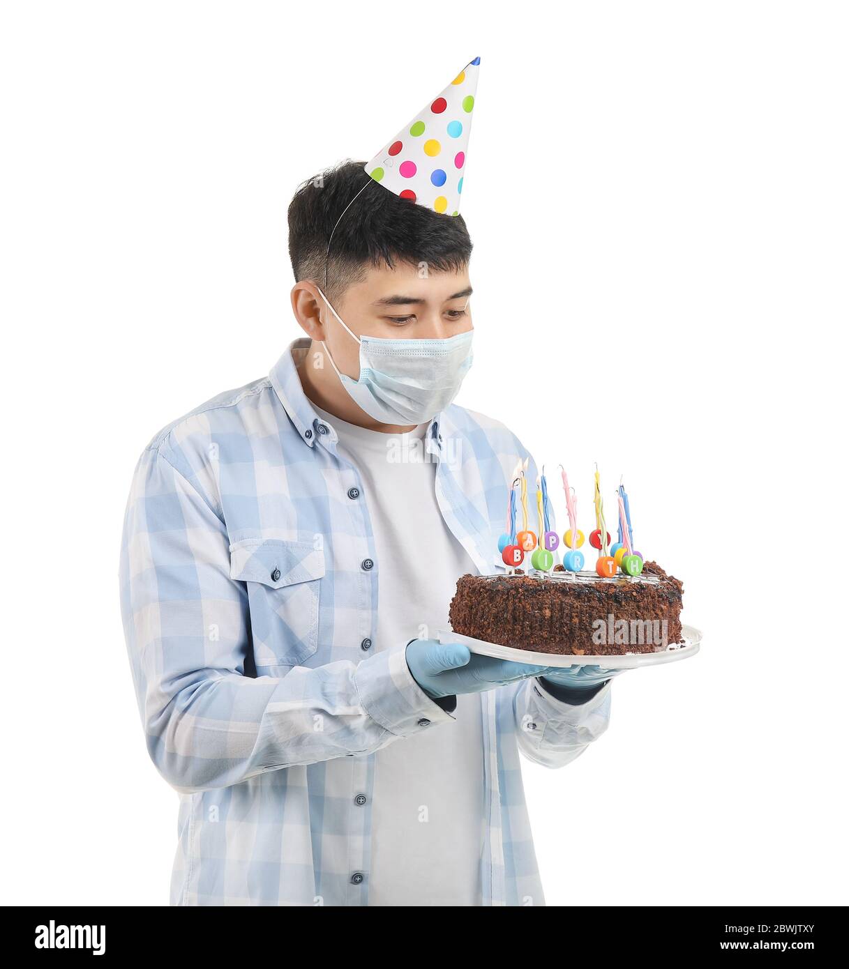 Medical mask birthday cake hi-res stock photography and images - Alamy