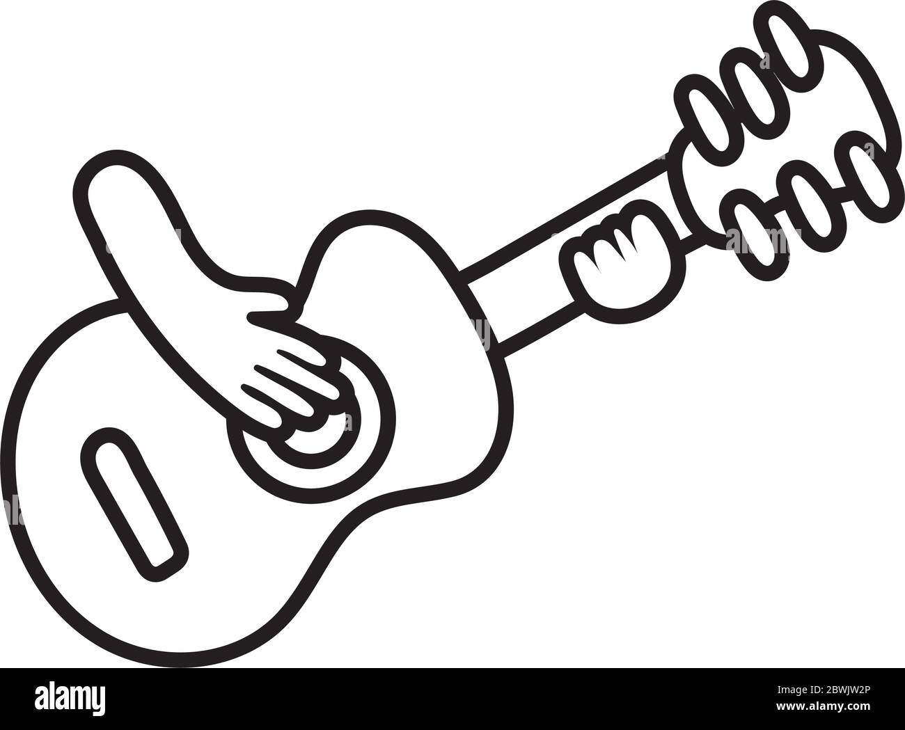 hands playing guitar instrument icon Stock Vector Image & Art - Alamy