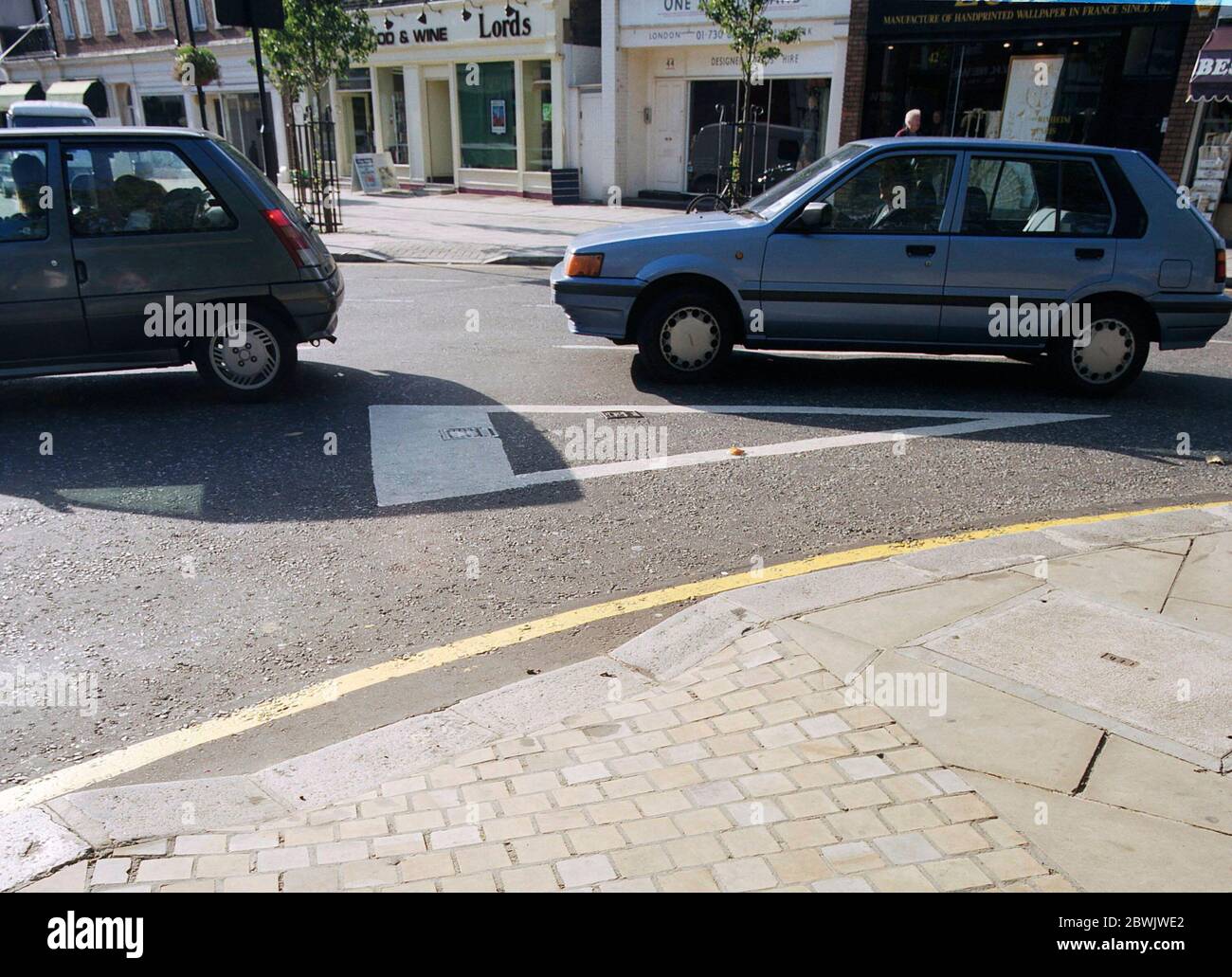 Street scene in Orange Square, Pimlico, London, south East England, UK ...