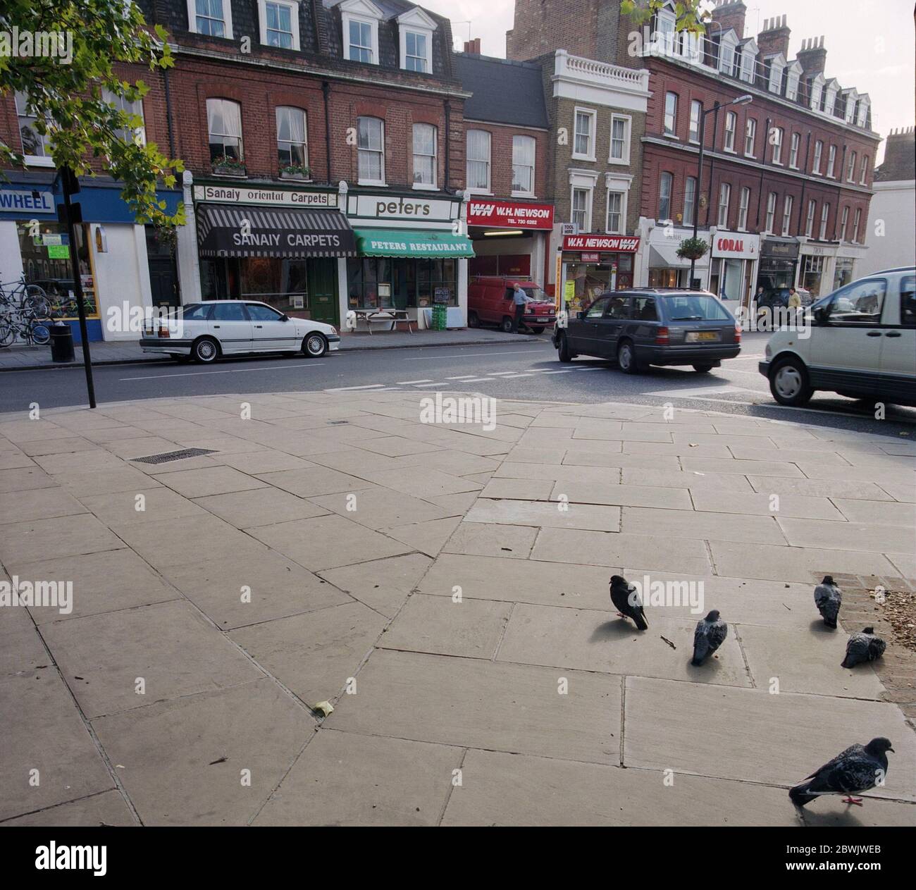 Street scene in Orange Square, Pimlico, London, south East England, UK ...