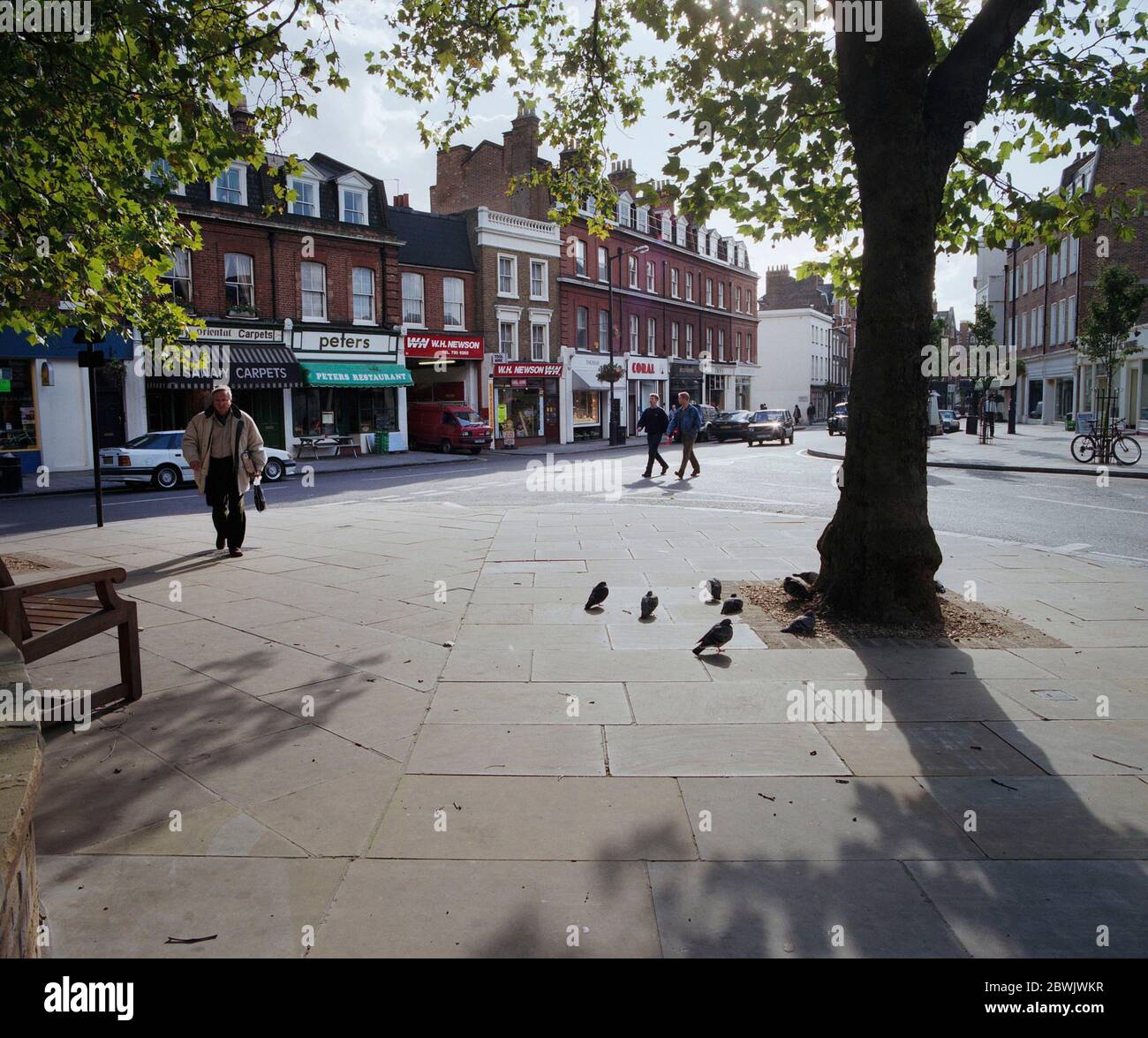 Street scene in Orange Square, Pimlico, London, south East England, UK ...