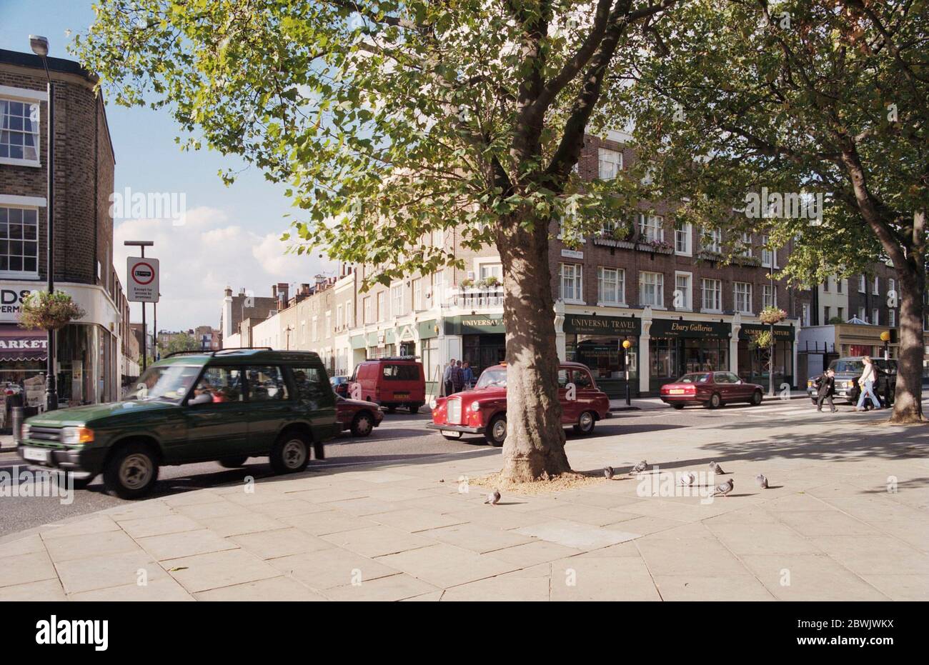 Street scene in Orange Square, Pimlico, London, south East England, UK ...