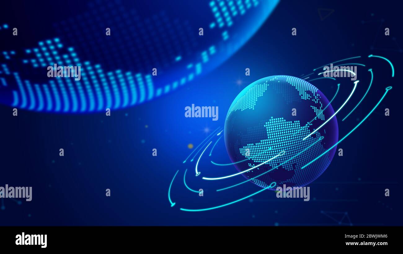 World map digital motion hi-res stock photography and images - Alamy