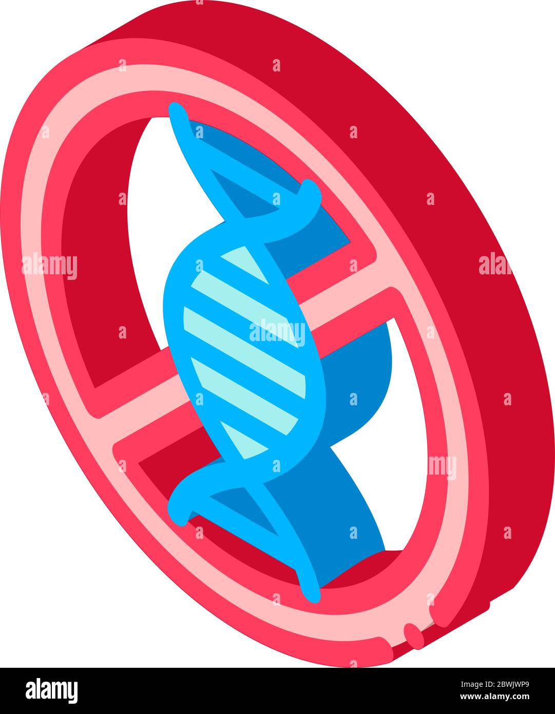 Allergen Free Sign Genome isometric icon vector illustration Stock ...