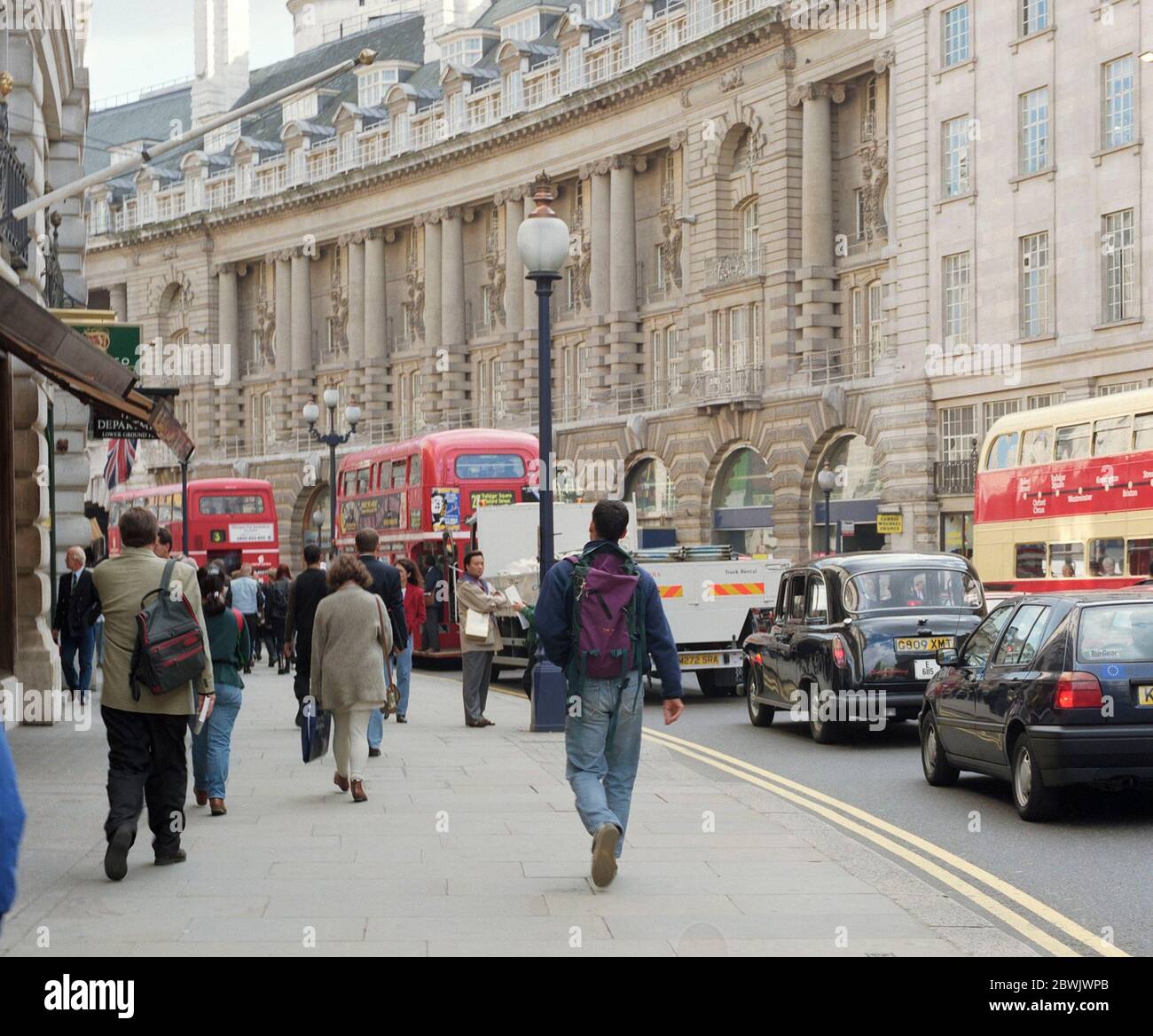 Street scene in Regent street, central London, south East England, UK ...