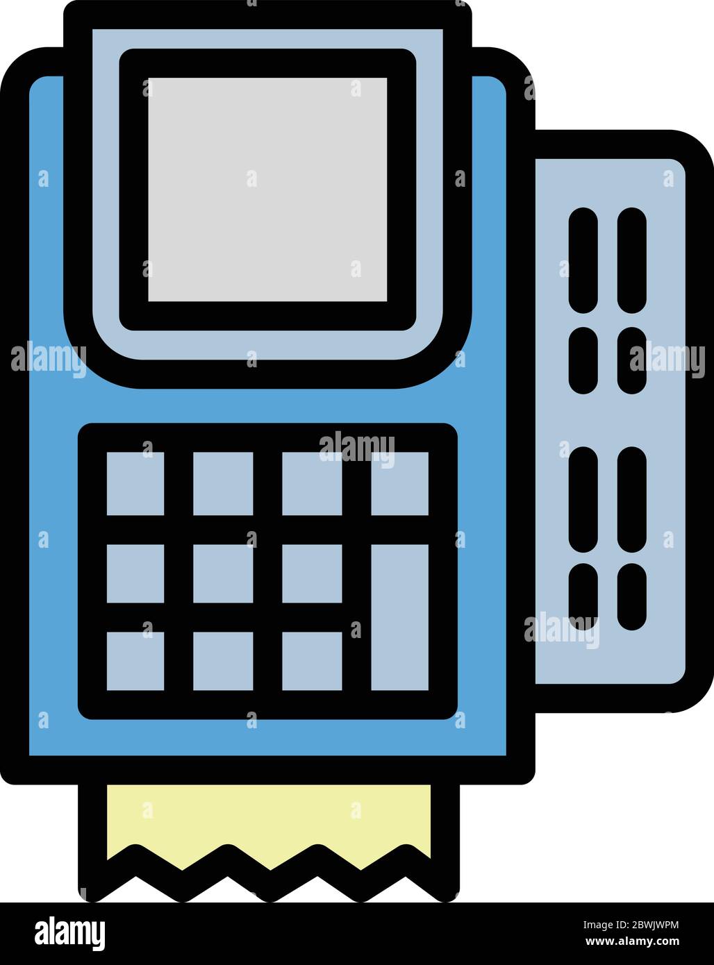 Pos terminal device icon. Outline pos terminal device vector icon for ...