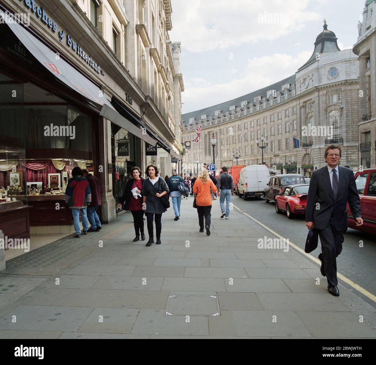 Street scene in Regent street, central London, south East England, UK ...
