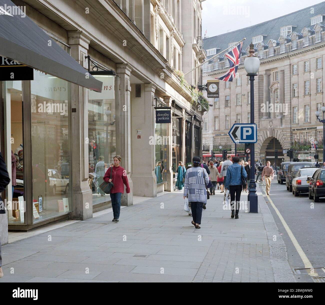 Street scene in Regent street, central London, south East England, UK ...