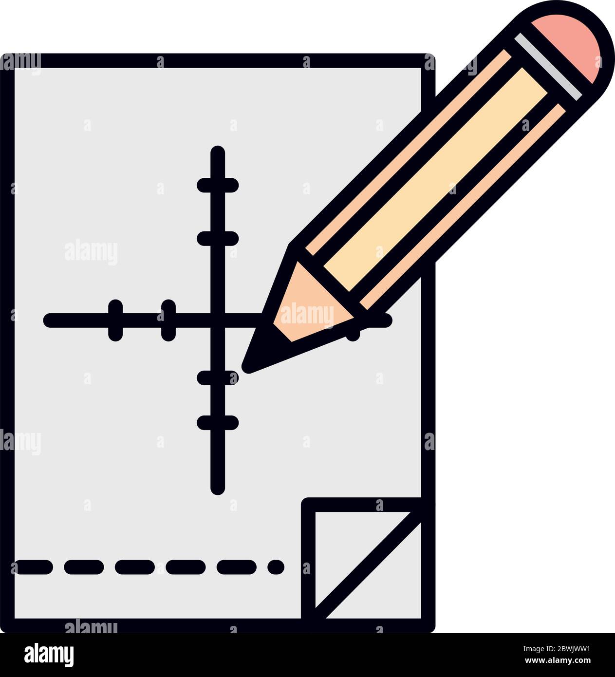 math education school science paper with drawing cartesian graph line ...