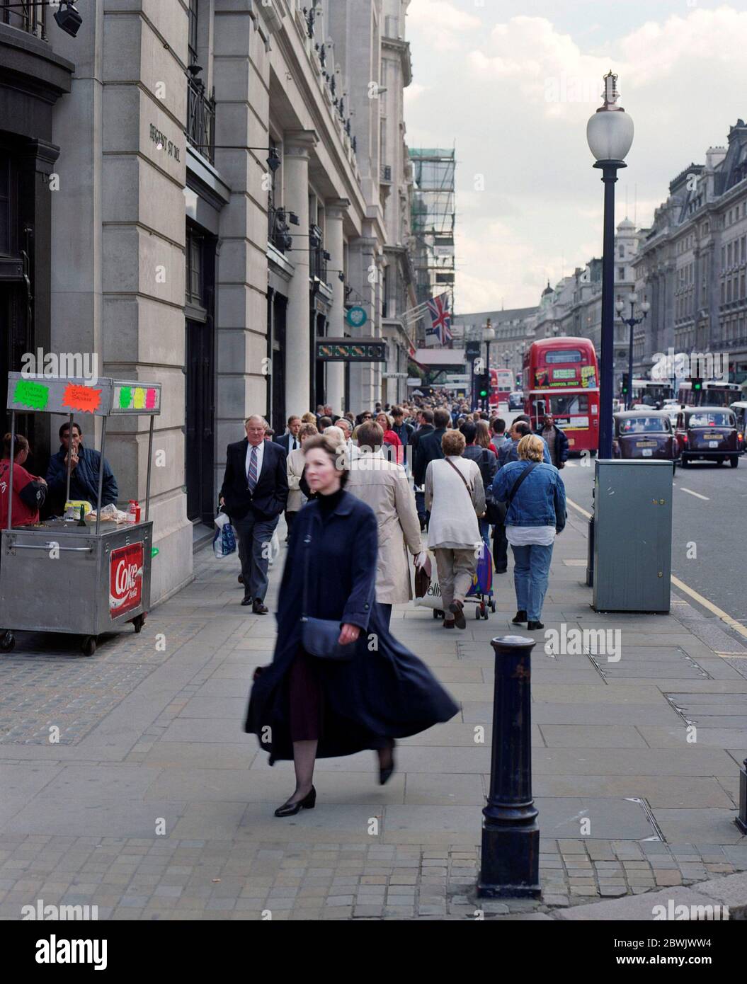 Street scene in Regent street, central London, south East England, UK ...