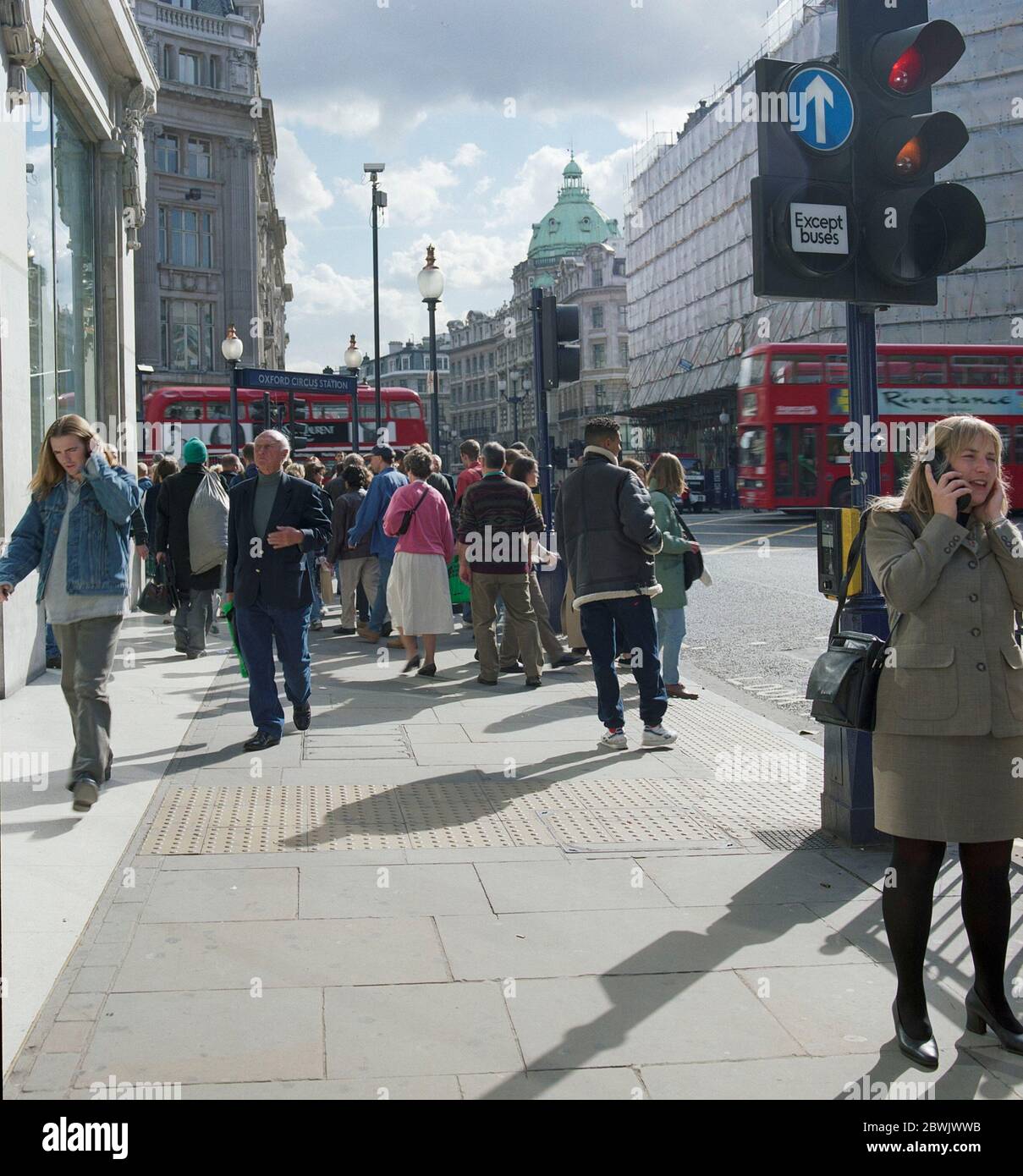 Street scene in Regent street, central London, south East England, UK ...