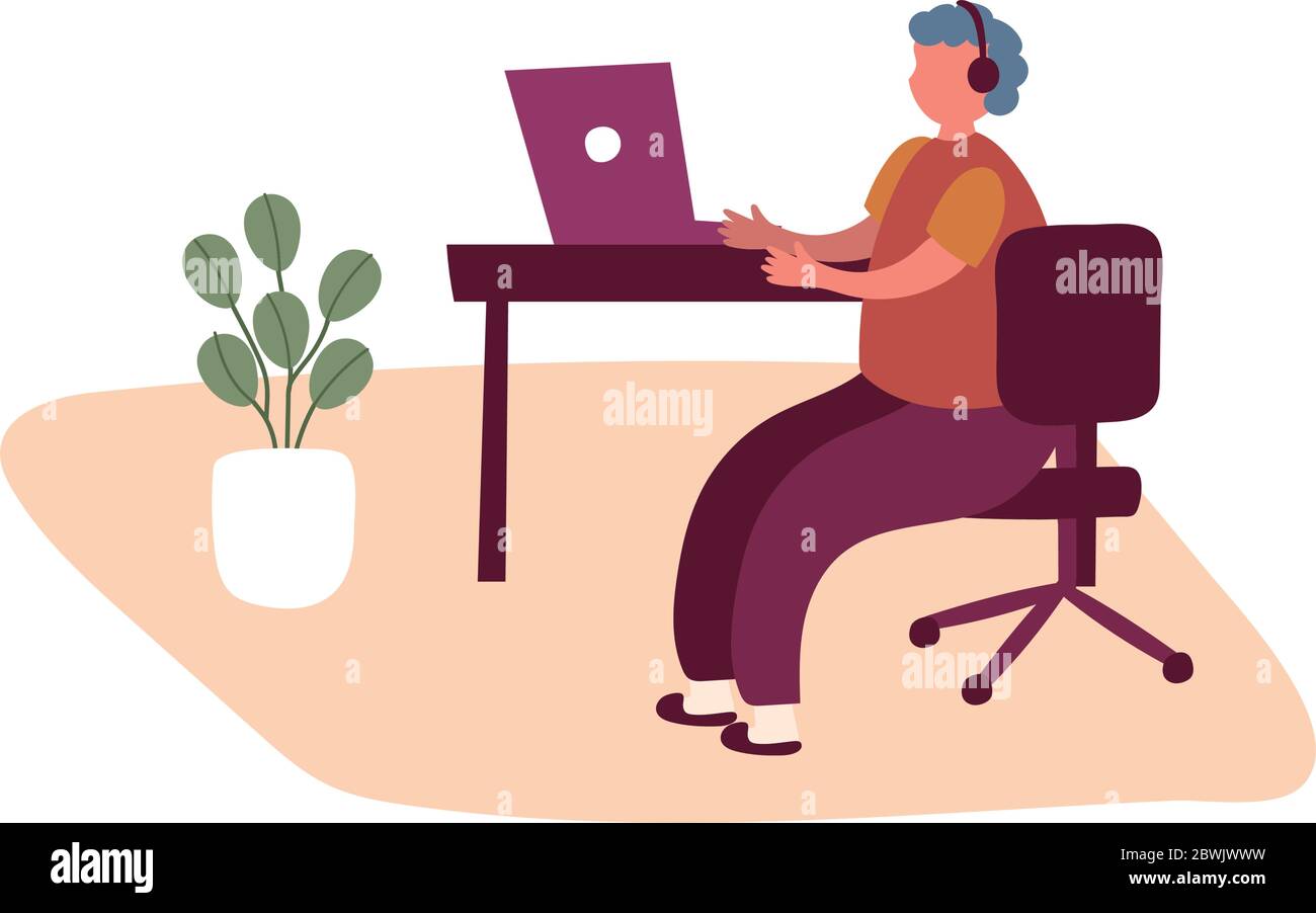 Old man stay in Stock Vector Images - Alamy