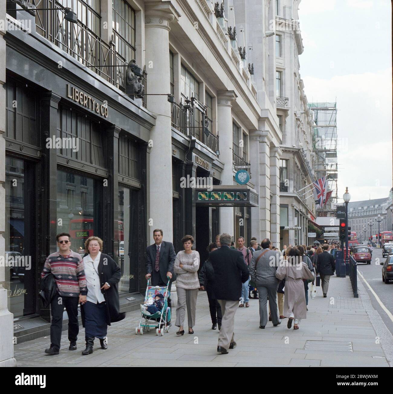 Street scene in Regent street, central London, south East England, UK ...