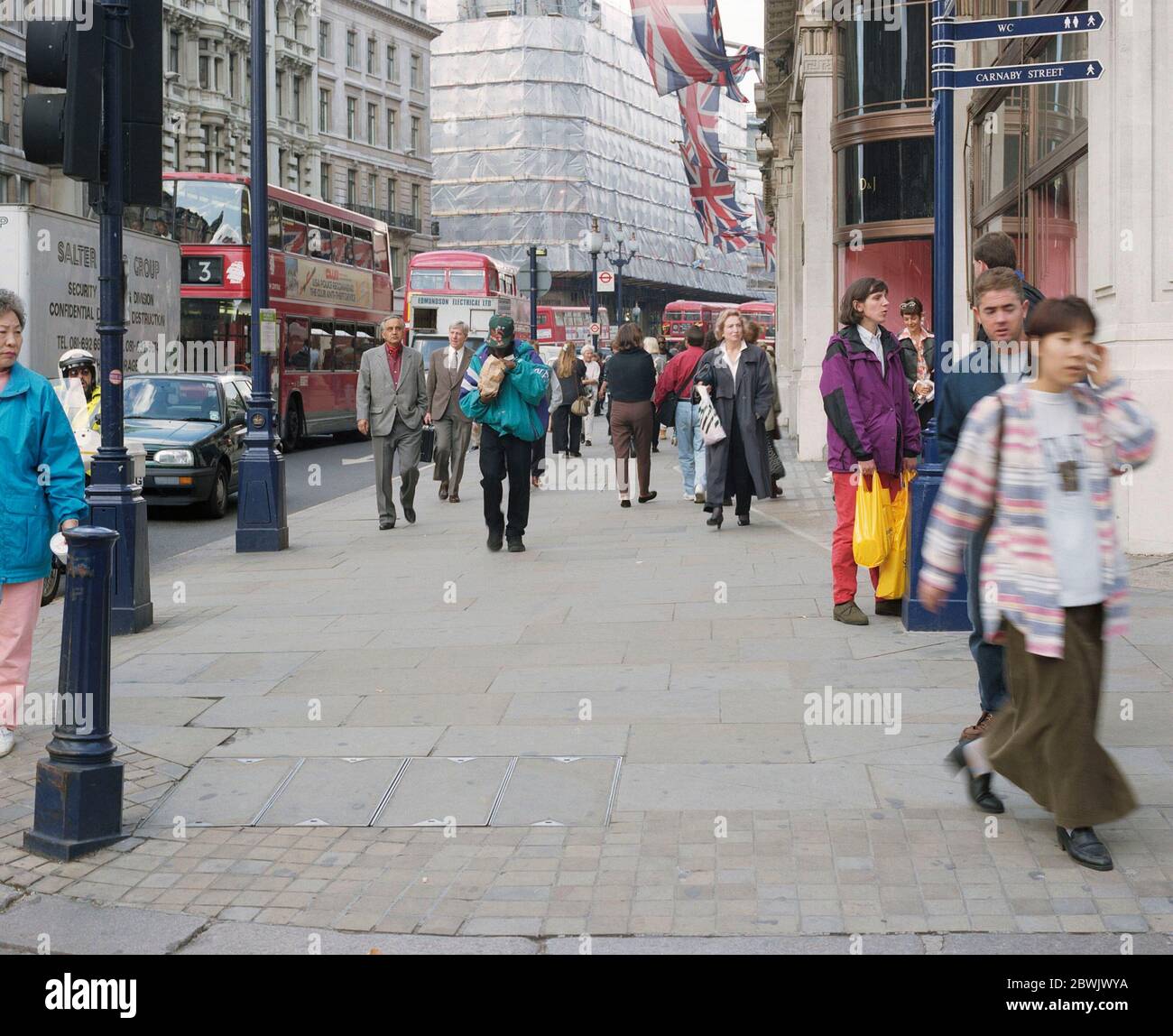 Street scene in Regent street, central London, south East England, UK ...