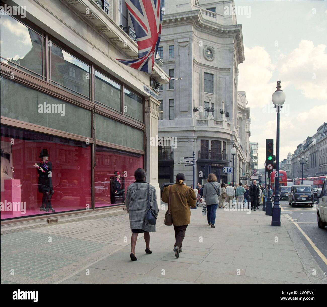 Street scene in Regent street, central London, south East England, UK ...