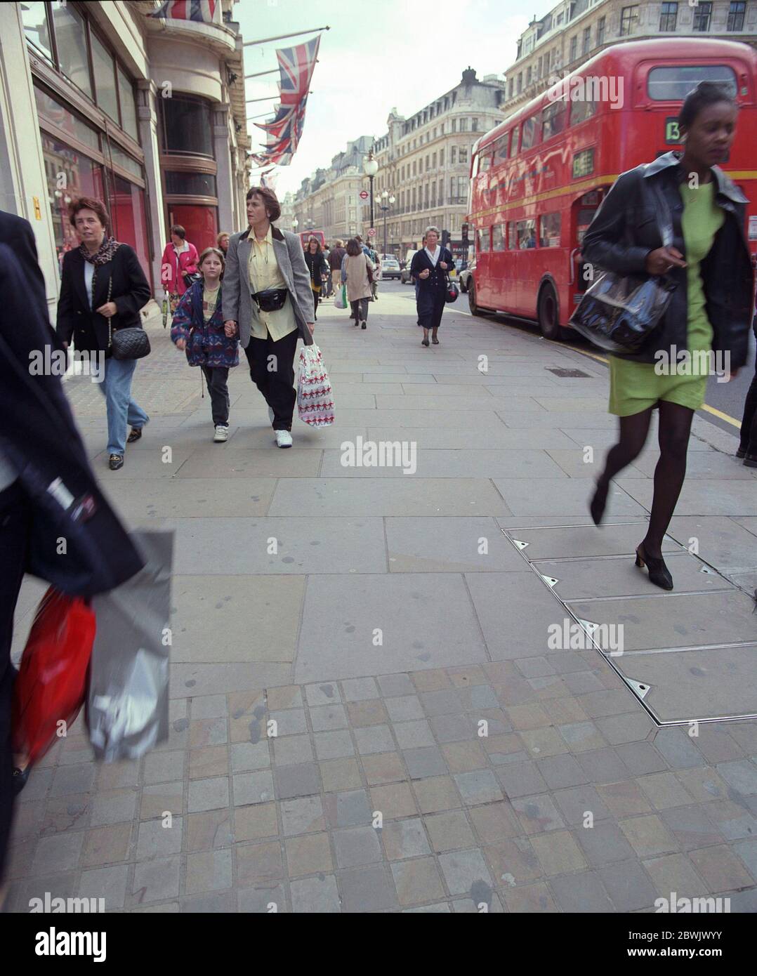 Street scene in Regent street, central London, south East England, UK ...